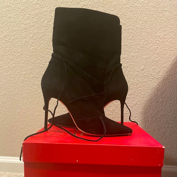 Carolina Herrera | Shoes | Carolina Herrera Black Suede Boots | Poshmark
